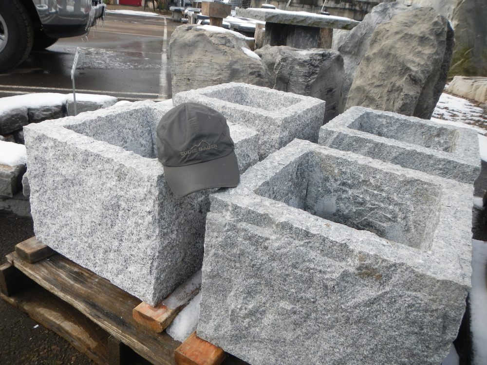 Rough Hewn Granite Basins | Japanese Stone Lanterns & Basins