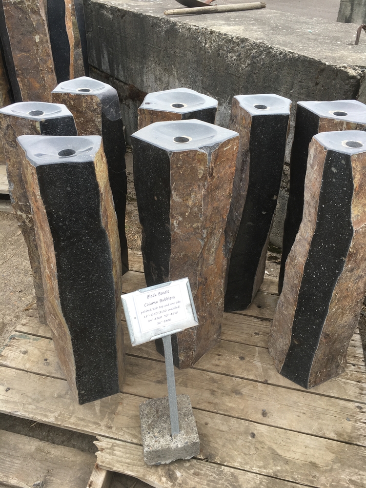 Bronze Column Bubblers - Polished face | Stone Columns & Bowls