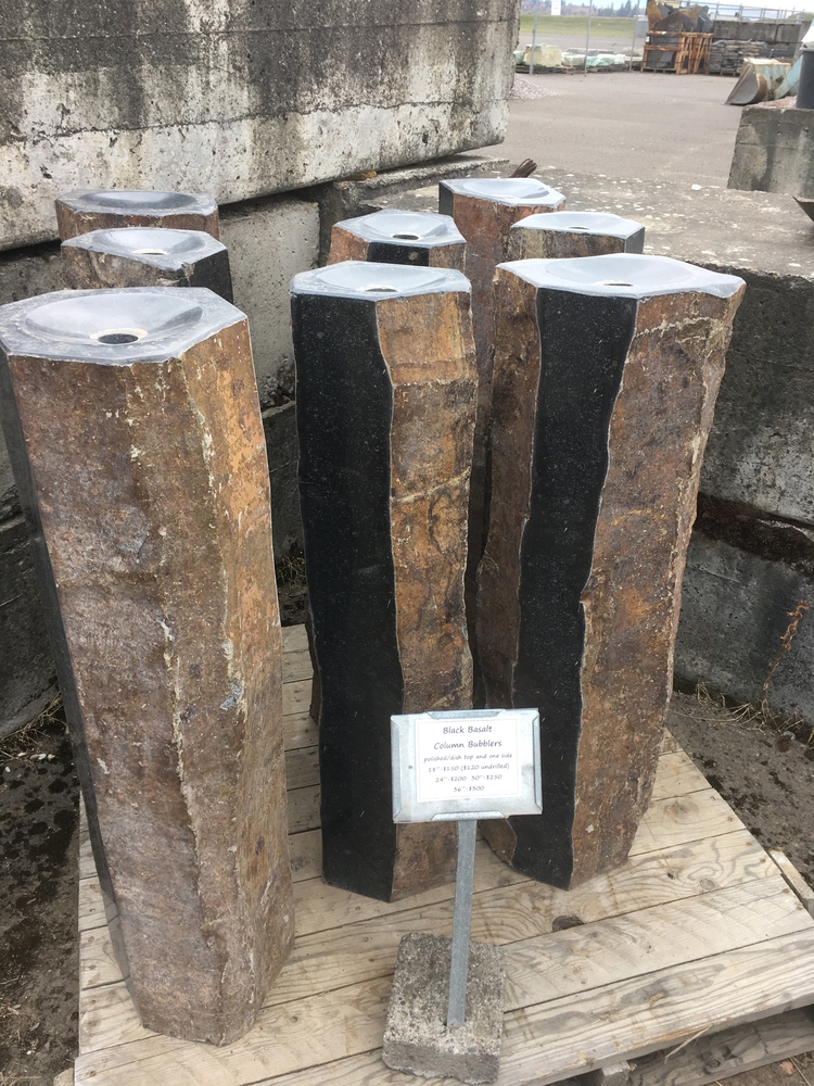 Bronze Column Bubblers - Polished face | Stone Columns & Bowls